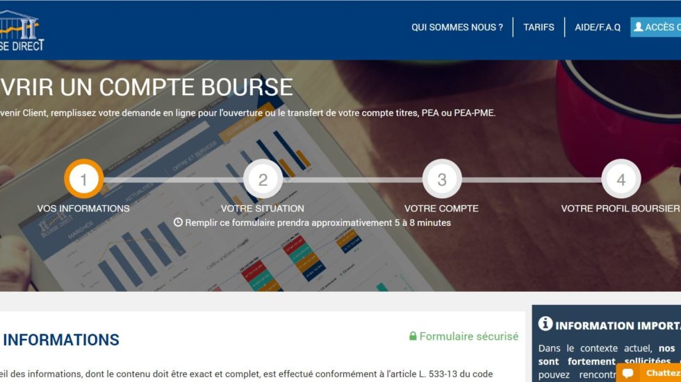 Comment ouvrir un compte chez Bourse Direct pour investir